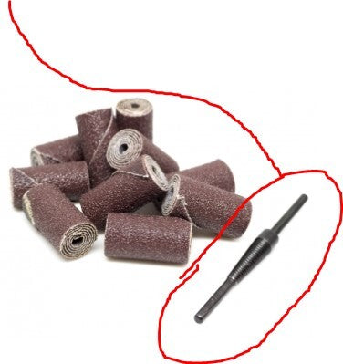 Abrasive Cartridge Roll Mandrel Arbor with 1/4in shank