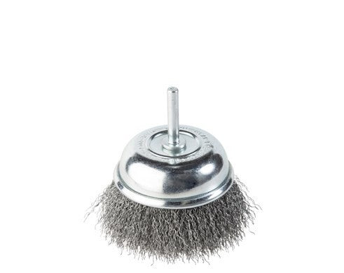 Mounted Crimped Wire Cup Brush 65mm - 6mm Shank