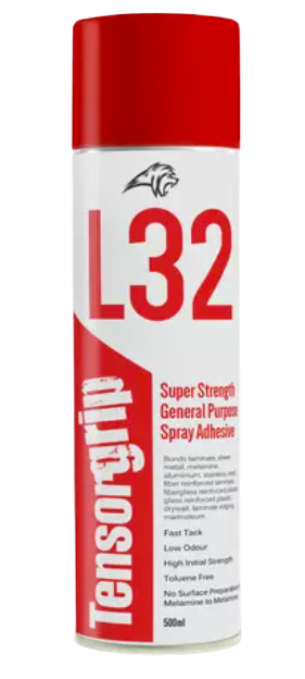 Aerosol L32 TensorGrip Hi-Strength Contact Adhesive Spray 500ml