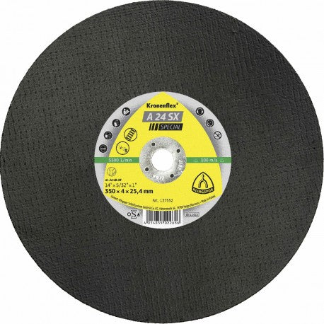400 x 4 x 25.4 Klingspor Rail Cut-off Wheel - 254052